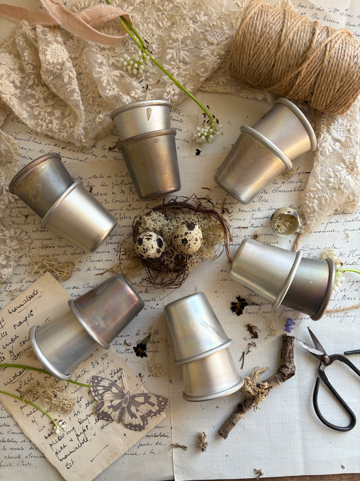 Six Vintage Dariole Moulds – West and Co Interiors